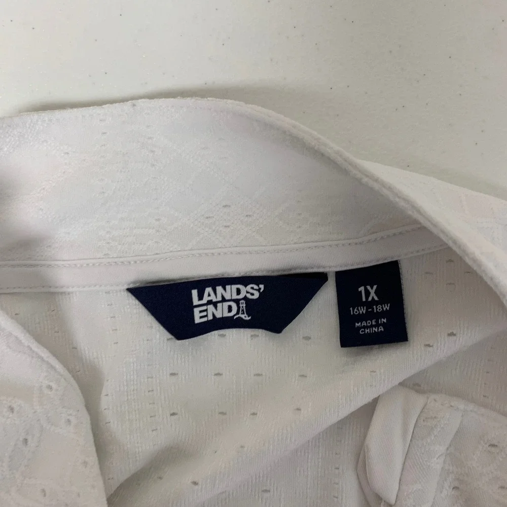Lands' End | Jackets & Coats | Lands End Jacket Womens X White Textured ...